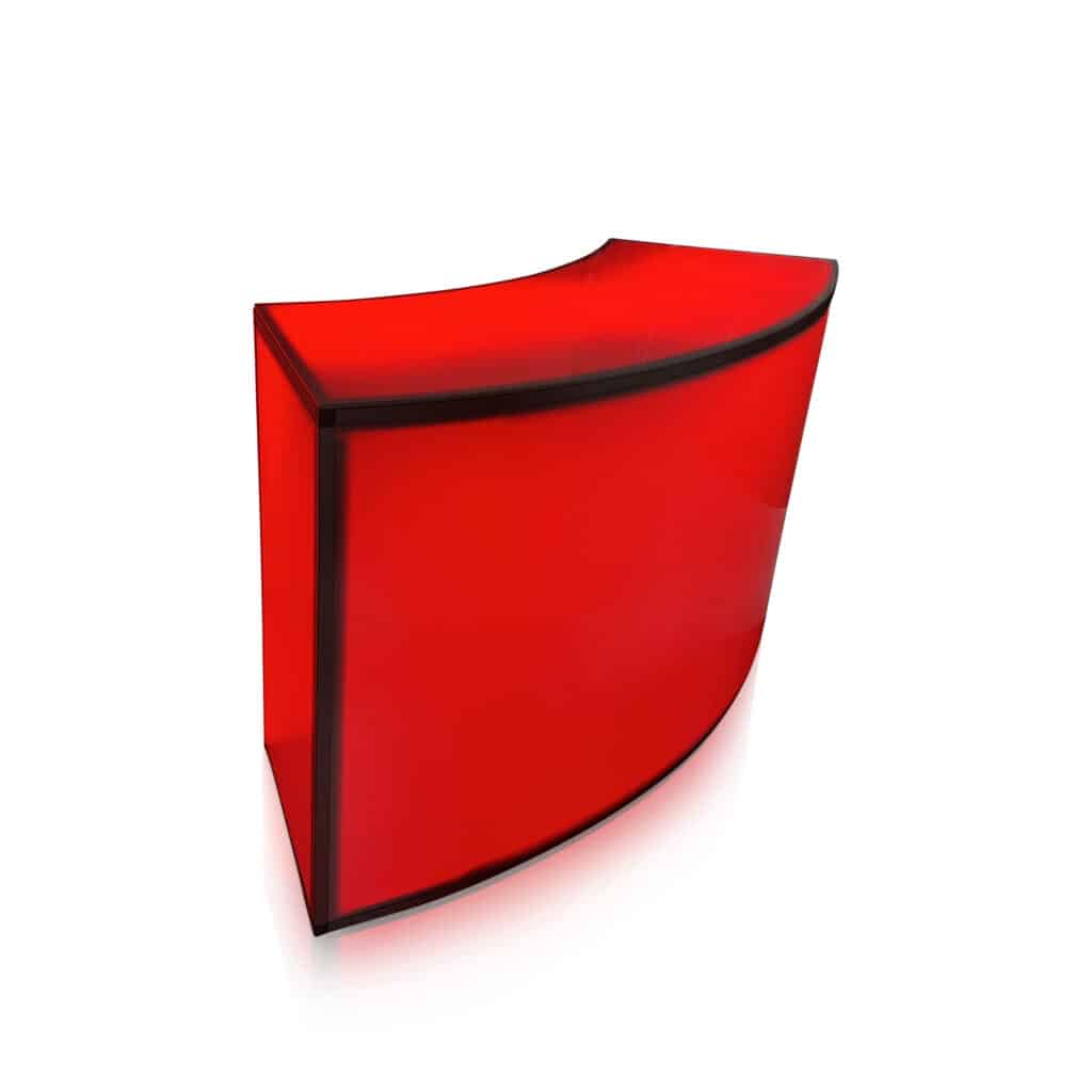Illuminated Curved Bar Rental | Modern Event Bar for Trade Shows & Events