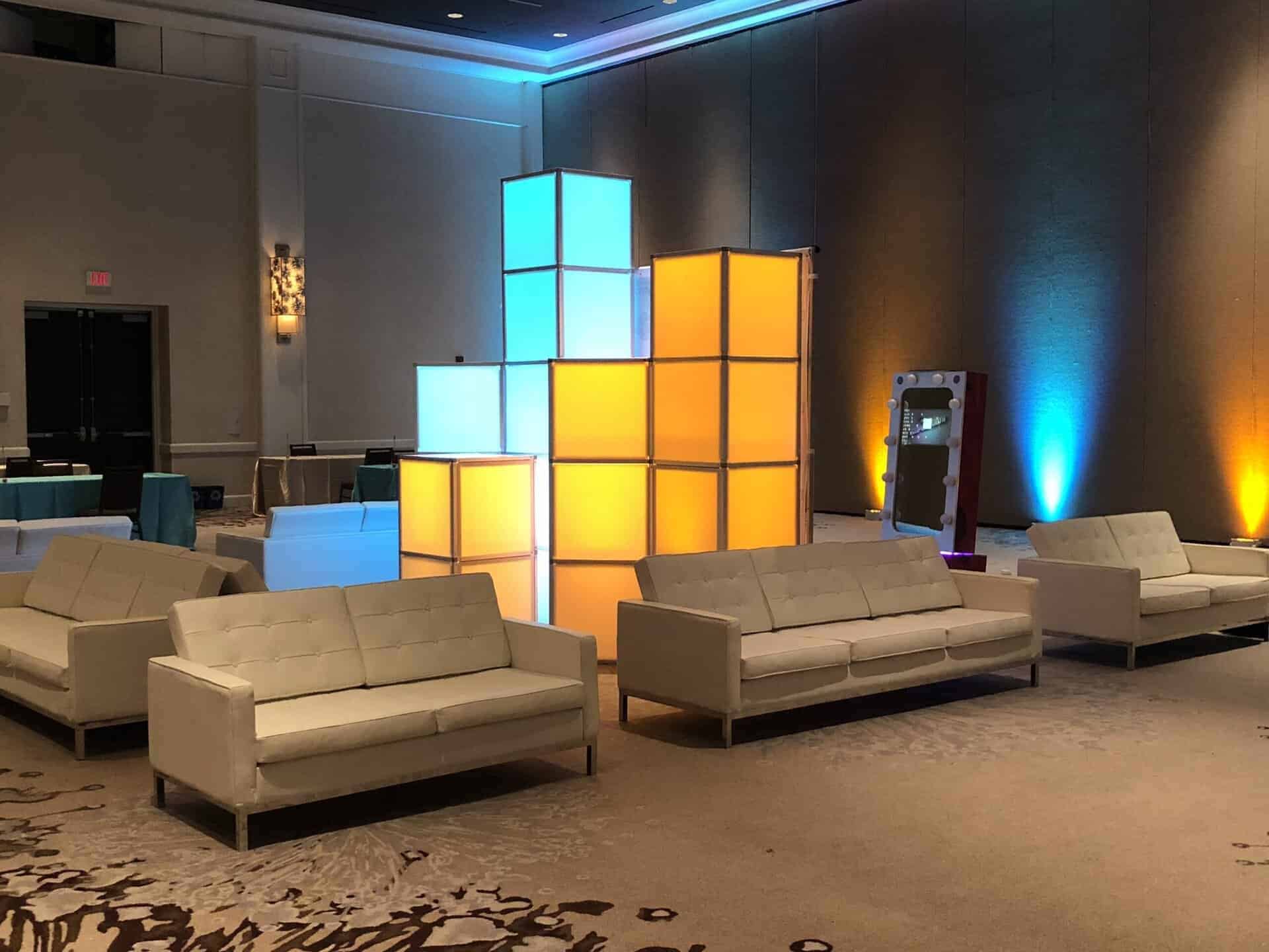 Illuminated Super Columns – LED Event Display Cube Rental
