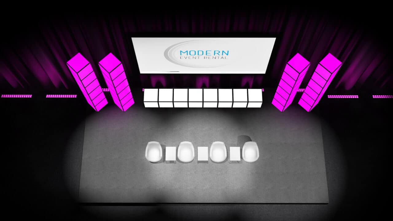 Modular LED Cube Stage Backdrop Rental | Stage Set Concept 3